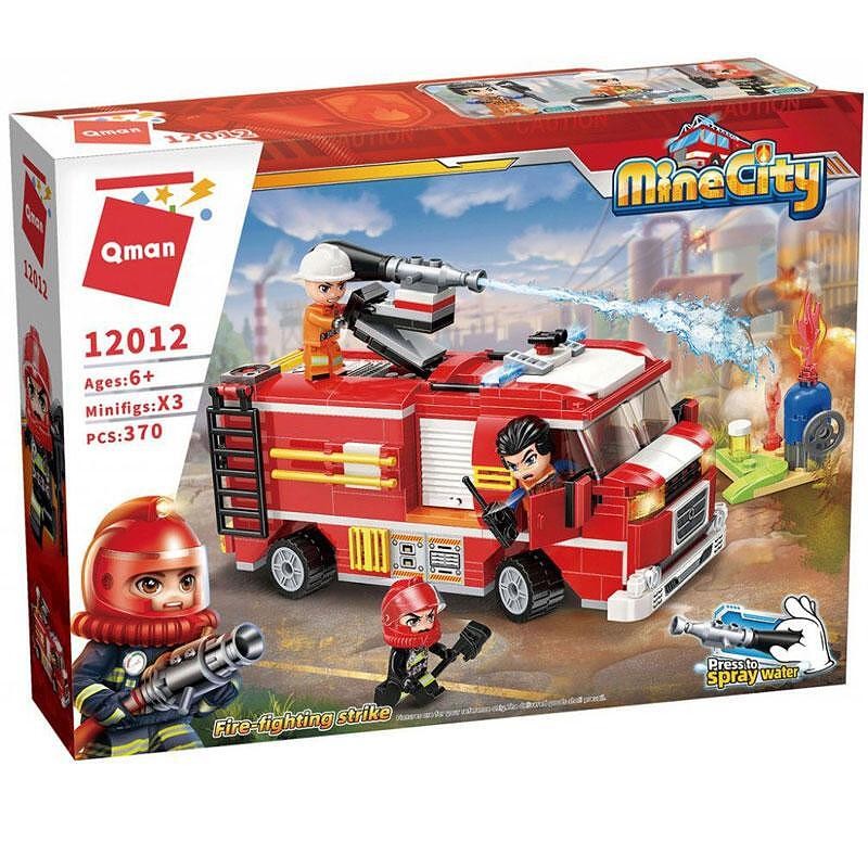 Конструктор Qman Противопожарна кола 370 части - Little bees